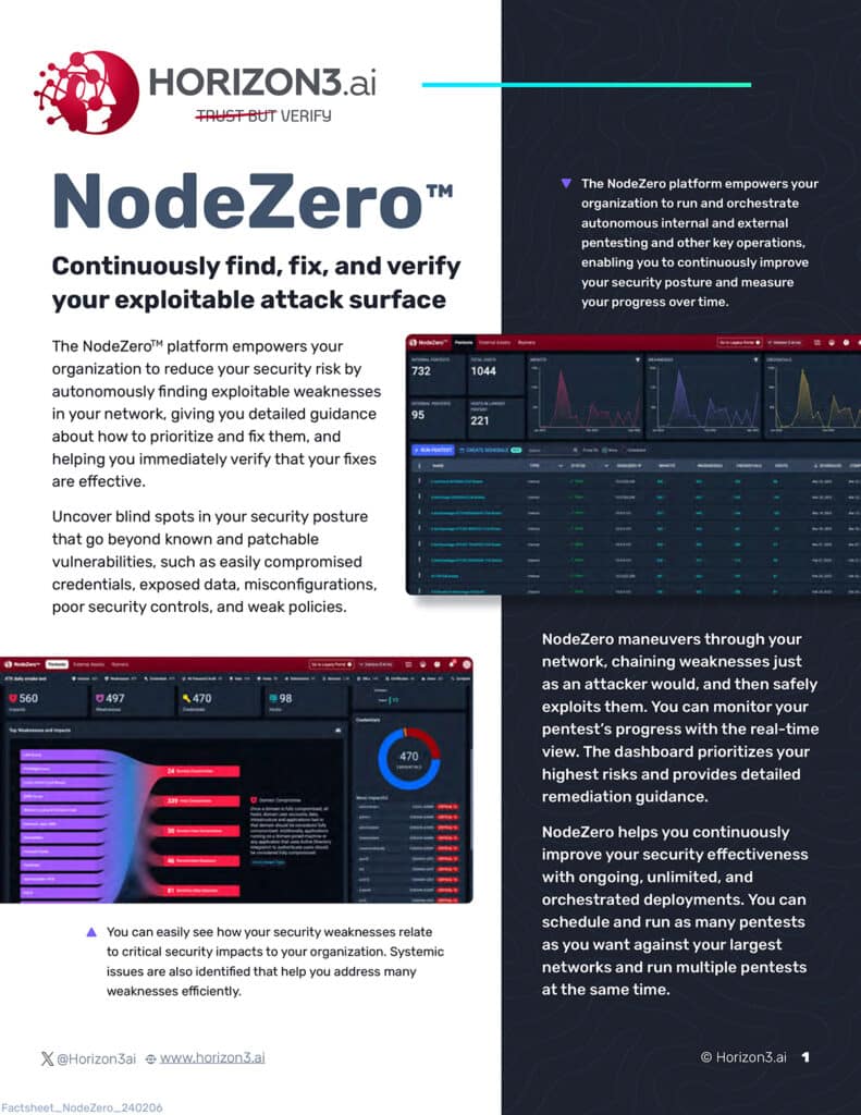 NodeZero Factsheets: Quick Insights for Stronger Security