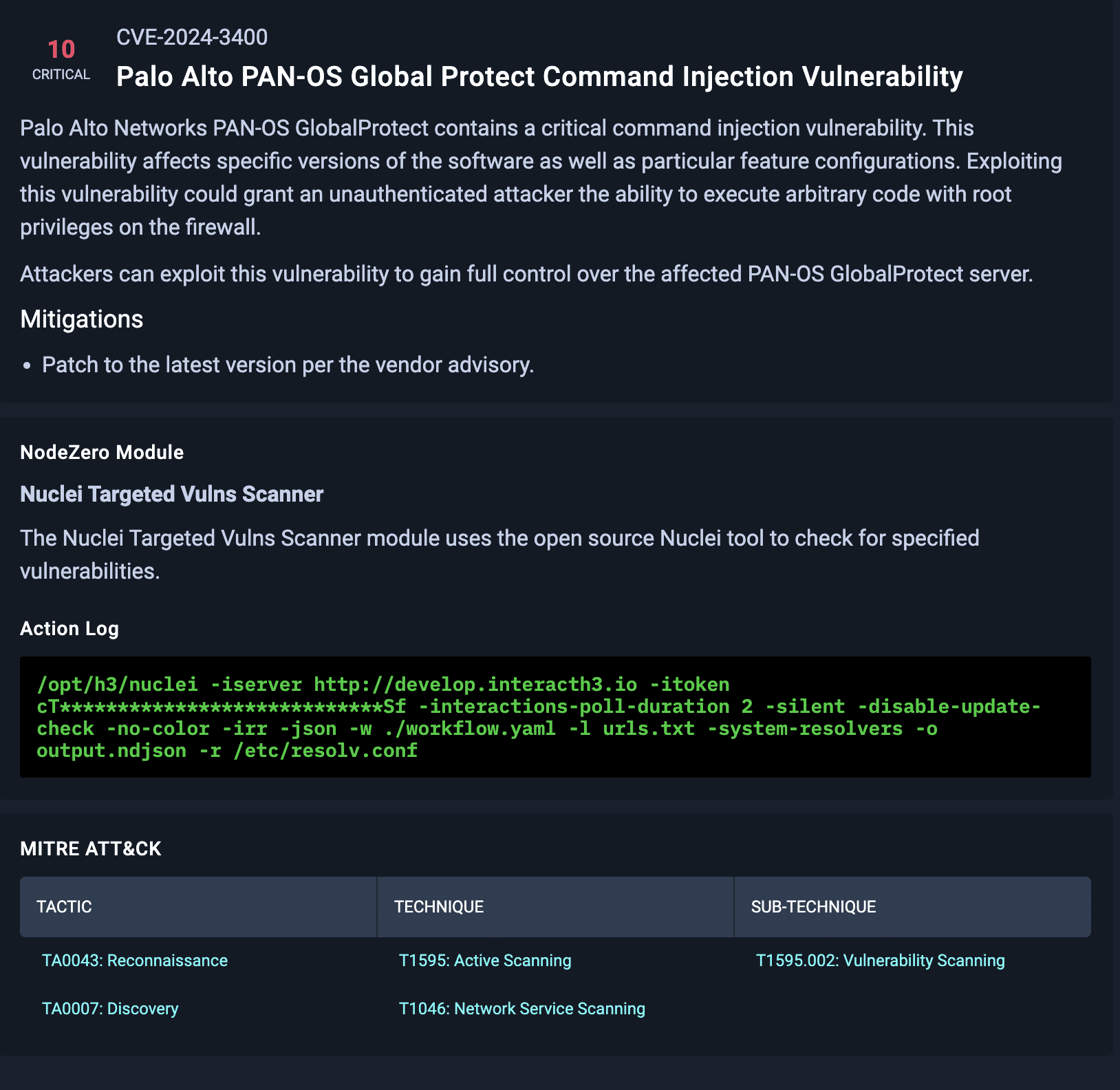 Nodezero Testing For Exploitability Of Palo Alto Networks Cve 2024 3400 Security Boulevard