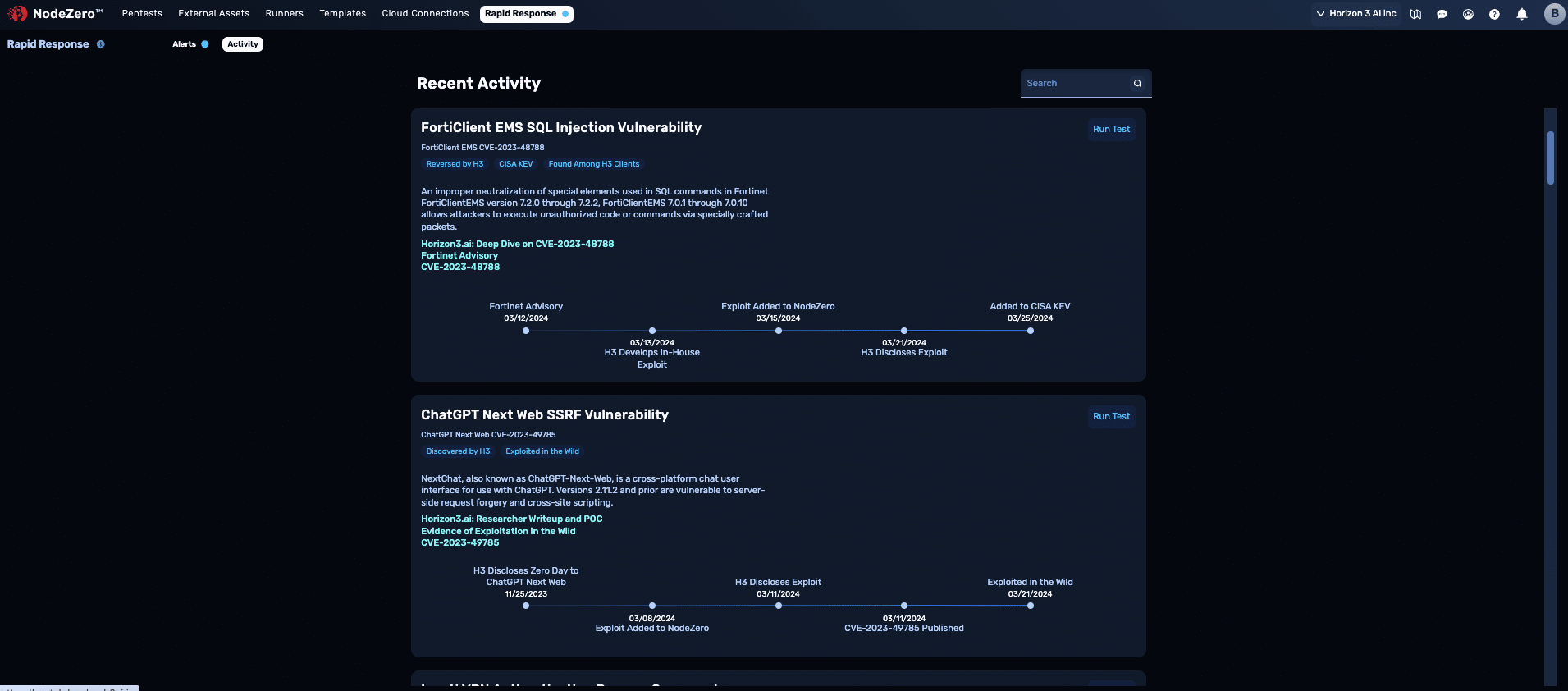 Rapid Response Cybersecurity with NodeZero | Horizon3.ai